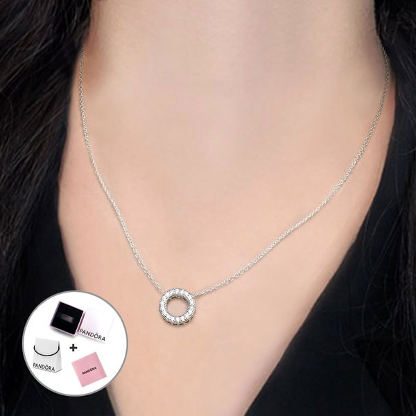 판도라 목걸이 397436CZ Reversible Necklace 리버서블 목걸이+폴리싱천 - SSG.COM