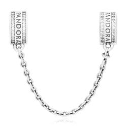 [판도라 PANDORA] 792057CZ-05 판도라 로고 실버 세이프티 체인 참 - SSG.COM