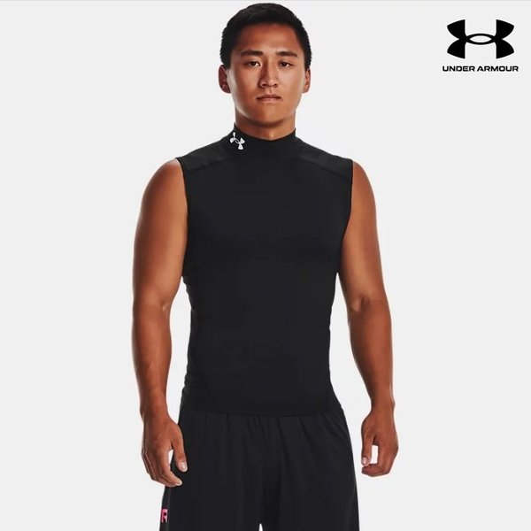 언더아머 남성 컴프레션 민소매 HeatGear 아머 모크 슬리브리스 스포츠 운동 헬스 1361521 블랙 - SSG.COM