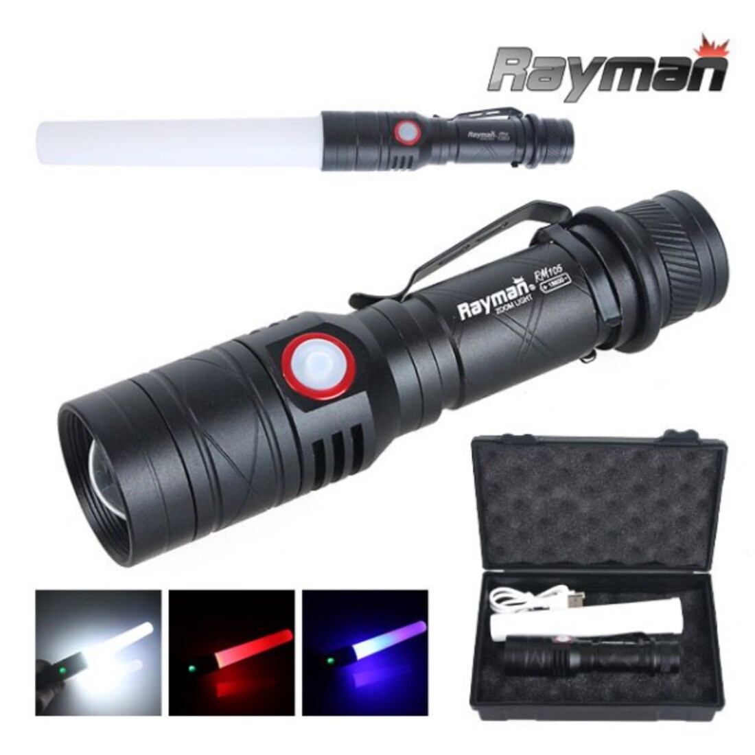레이맨 RM105 단품 LED 충전식 손전등 18650별매, 믿고 사는 즐거움 SSG.COM