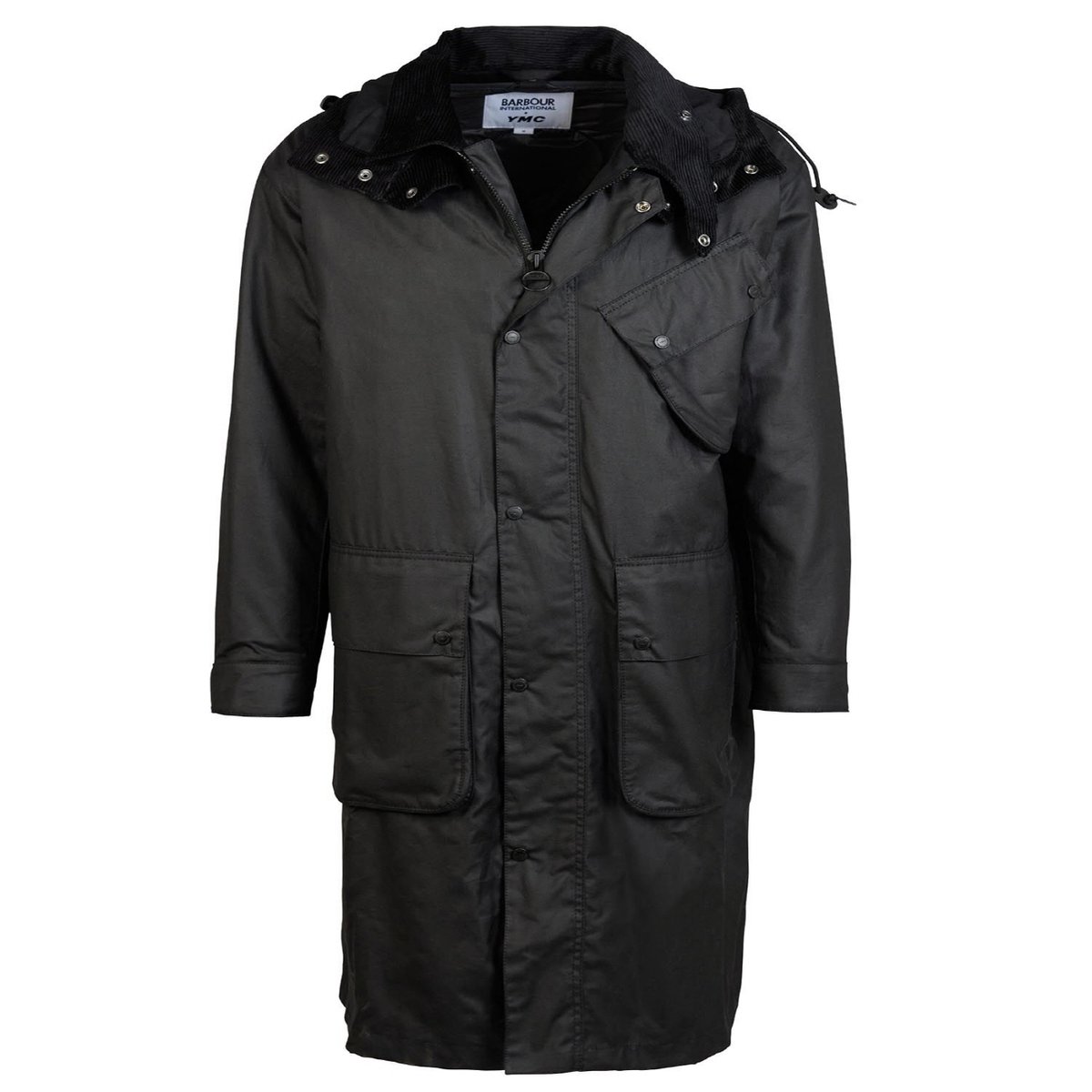 [22FW] [BARBOUR X B.Intl YMC] 남성 블랙 Rider 오버핏 왁스 점퍼 - SSG.COM