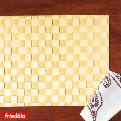 프리미엄 식탁매트 (체크웨이브 옐로우) 2EA 1Set - SSG.COM