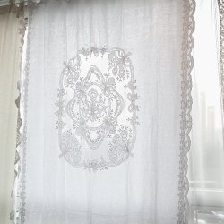 린넨 자수 커튼 CUMV41-150 - SSG.COM