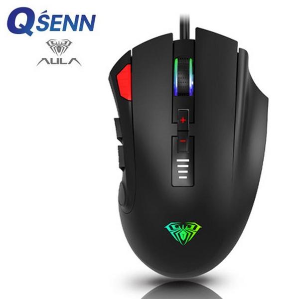 QSENN AULA RGB 사이드 버튼 커스텀 게이밍 마우스(H512)/BK - SSG.COM