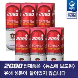 [애경]2080 진지발리스 프로젝트 K 치약 120g x 6개 (옵션 선택) - SSG.COM