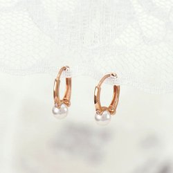 C그녀의 첫사랑 18K 진주 미니 원터치 링 귀걸이 - SSG.COM