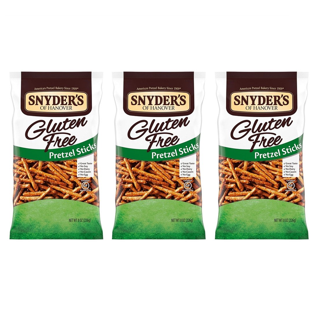 [해외직구]스나이더오브하노버 글루텐프리 프레젤 스틱 226g 3팩 Snyders of Hanover Pretzel Sticks 8oz, 믿고 사는 즐거움 SSG.COM