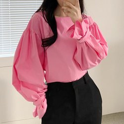 H스타일(DK)오링퍼프BL 여성 봄블라우스 여자봄브라우스 봄셔츠 봄남방 - SSG.COM