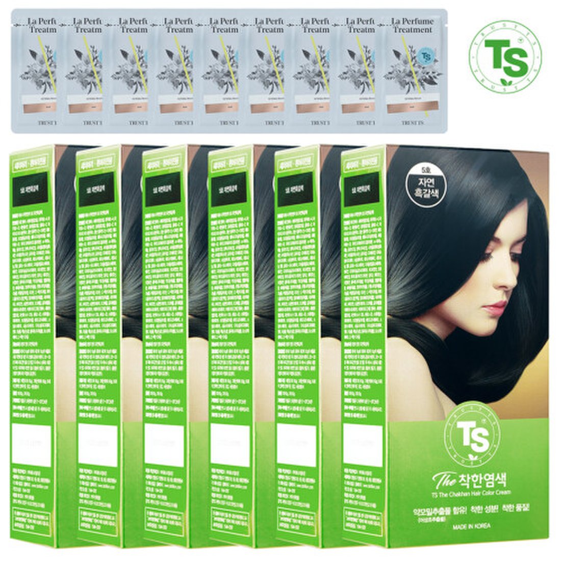 [티에스] TS 더착한염색 120gx6(튜브타입)+사은품증정(라퍼퓸트리트먼트6gx10), 믿고 사는 즐거움 SSG.COM