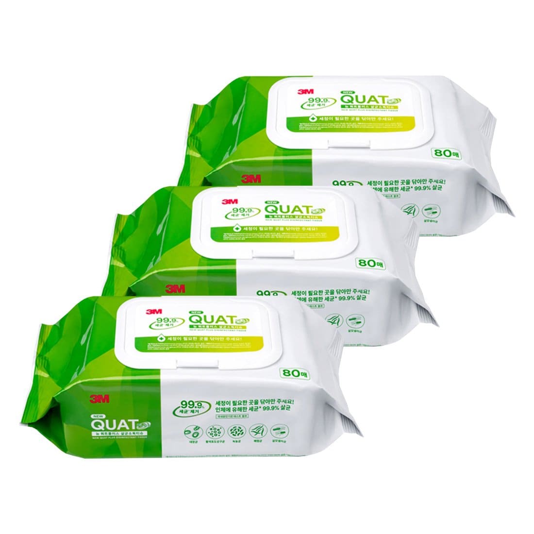 3M 쿼트플러스 살균티슈 80매 x 3팩, 믿고 사는 즐거움 SSG.COM