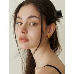 [925silver] kinda volume heart ring earring (gold) - SSG.COM