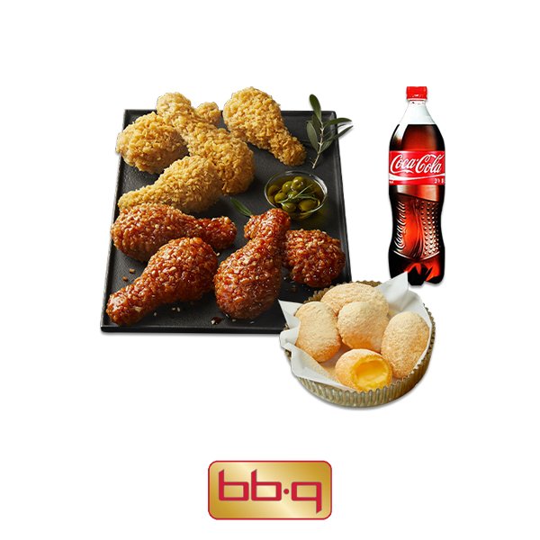 [BBQ] 황금올리브닭다리반반+황금치즈볼5개+콜라1.25L - SSG.COM