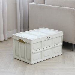 자우버탁 다용도 폴딩 리빙박스(56L 대형/아이보리) 1P - SSG.COM