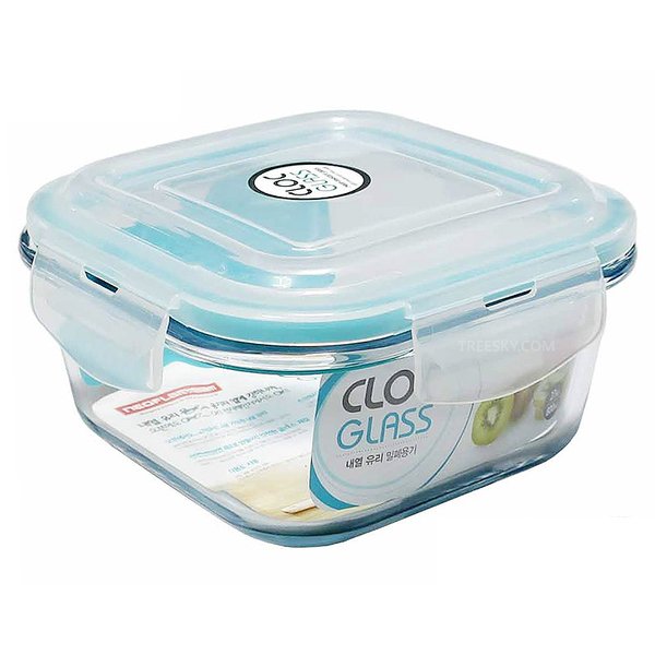 네오플램 클락글라스 내열유리 정사각 밀폐용기-1개/3종택1/320ml/520ml/800ml/화이트 - SSG.COM