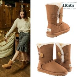 호주 어그 23FW 클래식 숏버튼 부츠 방수 UGG OB363 체스트넛 - SSG.COM