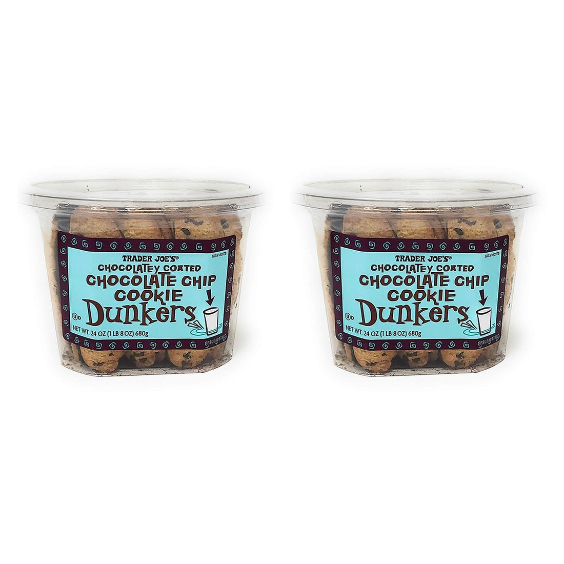 [해외직구]트레이더조 초콜릿 칩 쿠키 덩크 680g 2팩/ Trader Joe`s Chocolatey coated ...