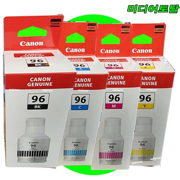 캐논 MAXIFY GX4090 GX4091 GX4092 프린터 무한 검정 칼라 잉크 GI96bk 4색 세트구매 - SSG.COM