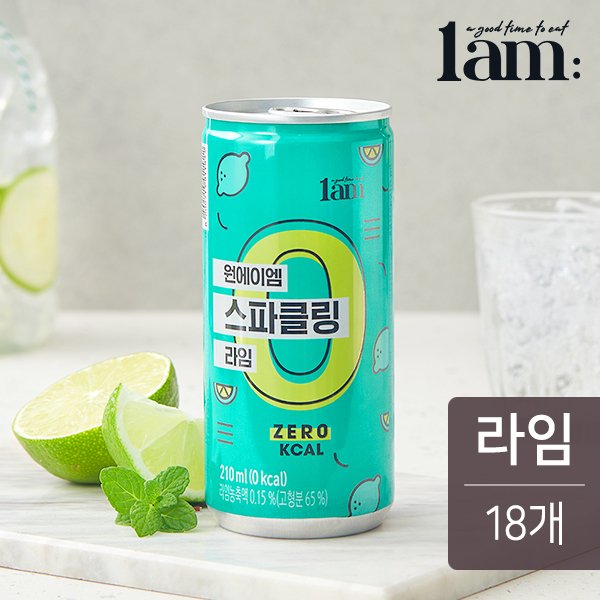 1am 원에이엠 스파클링 라임 캔 210ml X 18개 - SSG.COM