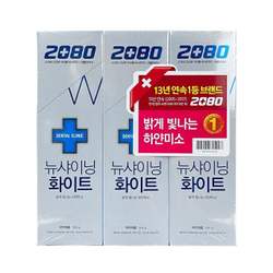 뉴샤이닝 화이트치약 2080 120Gg 3입-O - SSG.COM