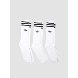 [남녀공용] 솔리드 크루 삭스 3P IJ0734 아디다스오리지널 트레포일 캐주얼 삼선 양말 화이트 - SSG.COM