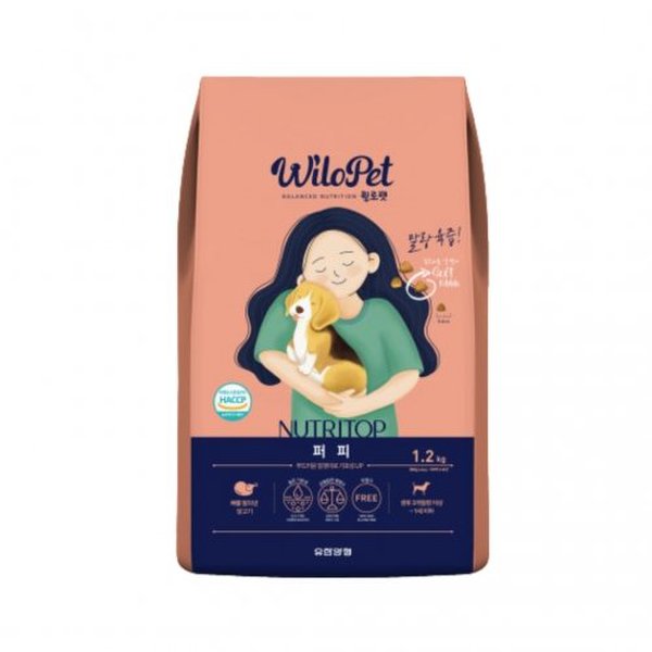 유한양행 윌로펫 뉴트리탑 퍼피 1.2kg(300gx4개)[습식사료] - SSG.COM