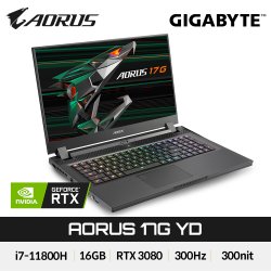 기가바이트 어로스 17G YD i7-11800H/16G/RTX3080/300Hz 300nit sRGB 100% 초고주사율 게이밍 노트북 - SSG.COM