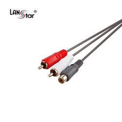 (LANstar) AV 젠더 케이블 1RCA(F)-2RCA(M) 15cm - SSG.COM