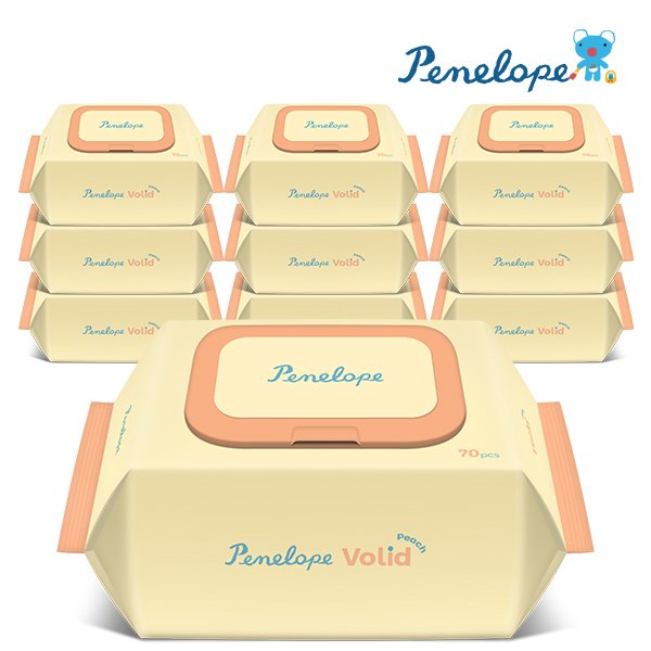 페넬로페 아기물티슈 볼리드 피치 캡형 70매X10팩 - SSG.COM