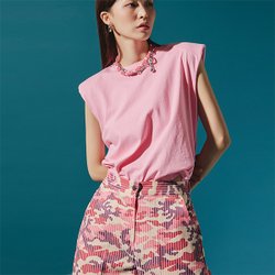 [딘트] E2466 아트 베이직 패드 슬리브리스 탑/핑크 - SSG.COM