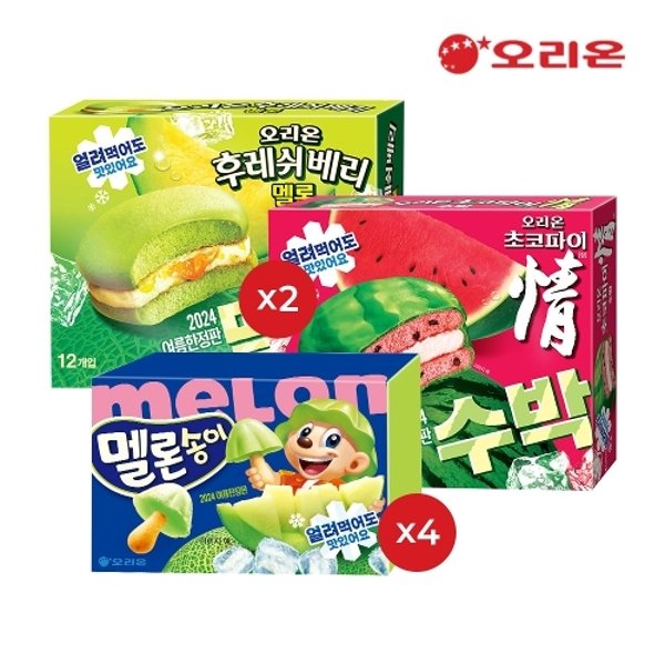 오리온 여름한정3종세트(초코파이수박12Px2+후레쉬베리멜론x2+멜론송이x4) - SSG.COM