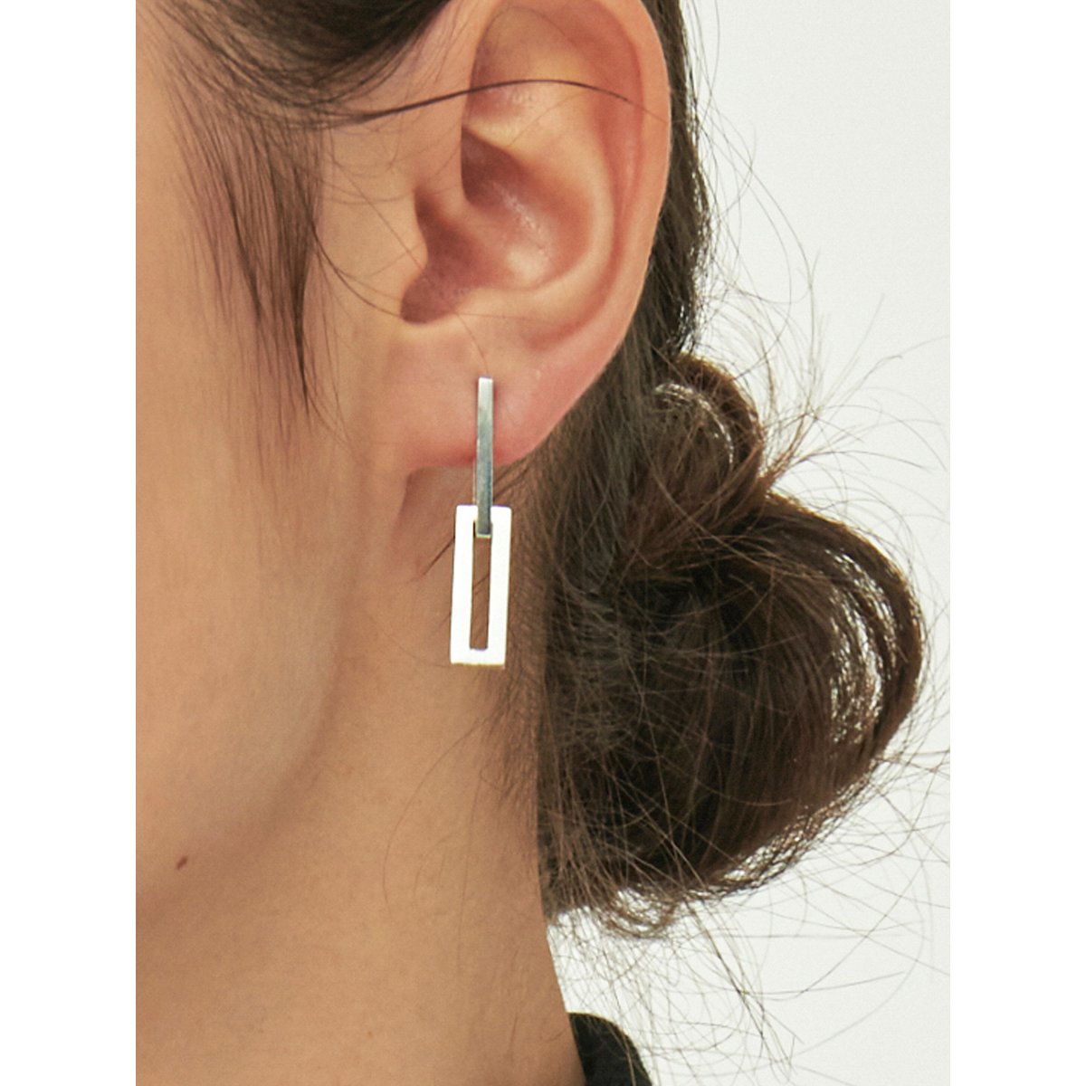Bold Square Silver Earring Ie294 [Silver] - SSG.COM