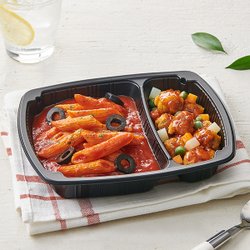 채식플랜 비건도시락 토마토펜네파스타와 쏘이후라이드강정맛 211g - SSG.COM