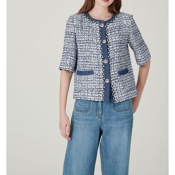 KEITH 트위드 반팔 자켓 (여름22K2MK304)_강남점 - SSG.COM