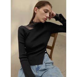 (R-T-6734)UNBALANCED CUTOUT SLIM LONG KNIT - SSG.COM