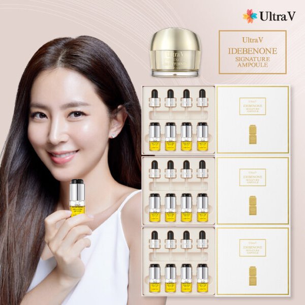 (울트라브이) 이데베논 앰플 8ml x 12병 + 에이지 리터닝 크림 50ml 패키지 - SSG.COM