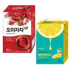 송원 오미자차 50T +담터 레몬에이드믹스 80T (에이드) - SSG.COM