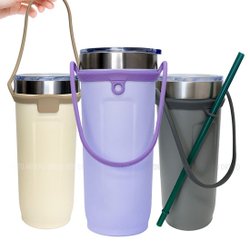 분리형 실리콘 핸들 손잡이 텀블러 빨대홀더 대용량 710ml - SSG.COM