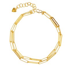 여자 순금 팔찌 두줄레이어드 클립 24K 3.75g 18K장식 - SSG.COM