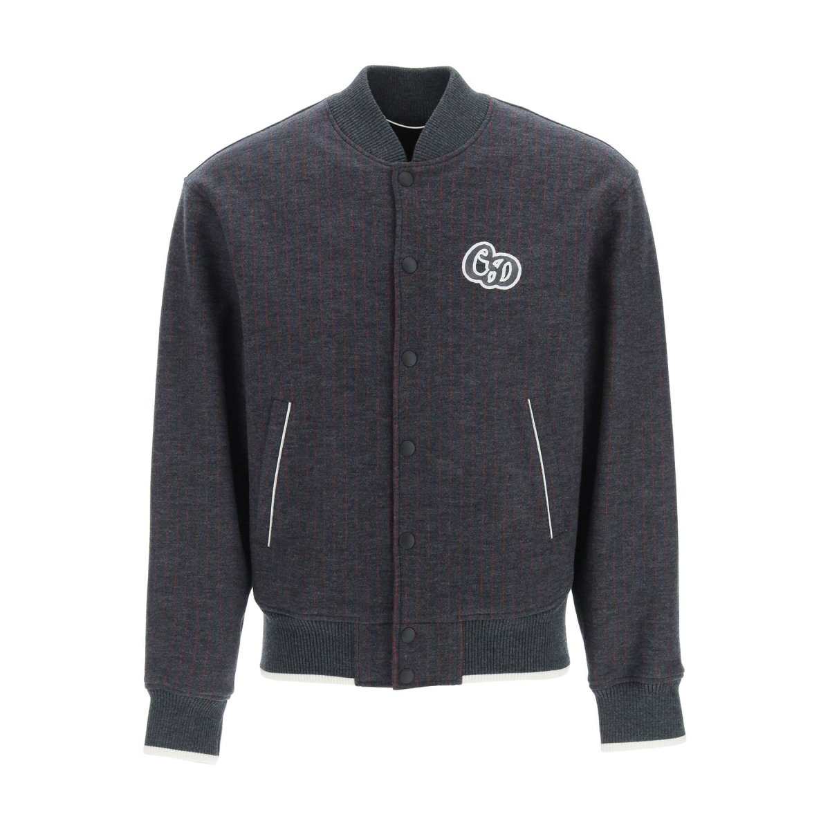 SS20 [디올] Bomber Jacket pinstripe bomber jacket with christian atelier ...