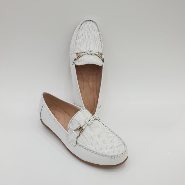 여성 베스트화이트장식로퍼 양가죽 굽높이 2.5cm - SSG.COM