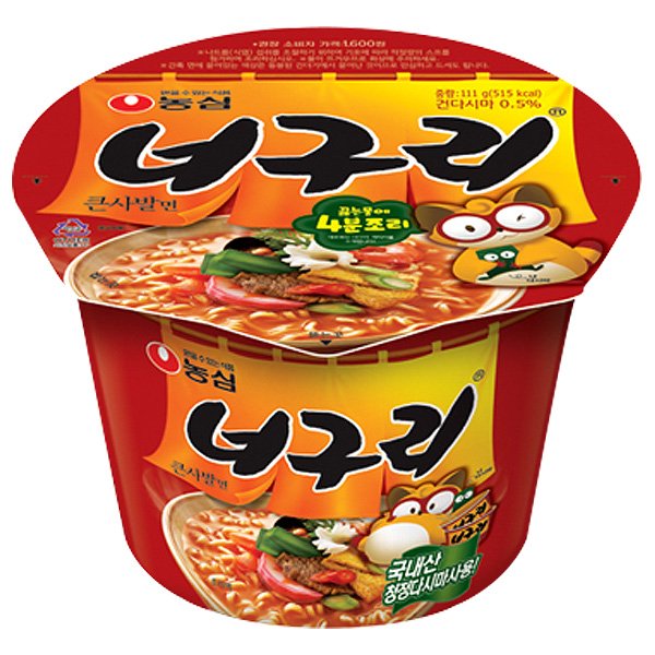 농심 너구리 큰사발 111g x 16개 1BOX - SSG.COM