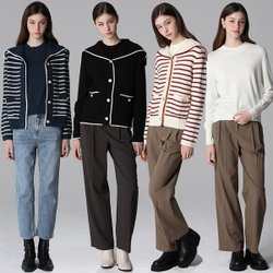 2SET [홈쇼핑방송/르오트(LeOT)] 세일러카라 울 니트자켓+모트넥니트 2종세트-사이즈 5588까지 - SSG.COM