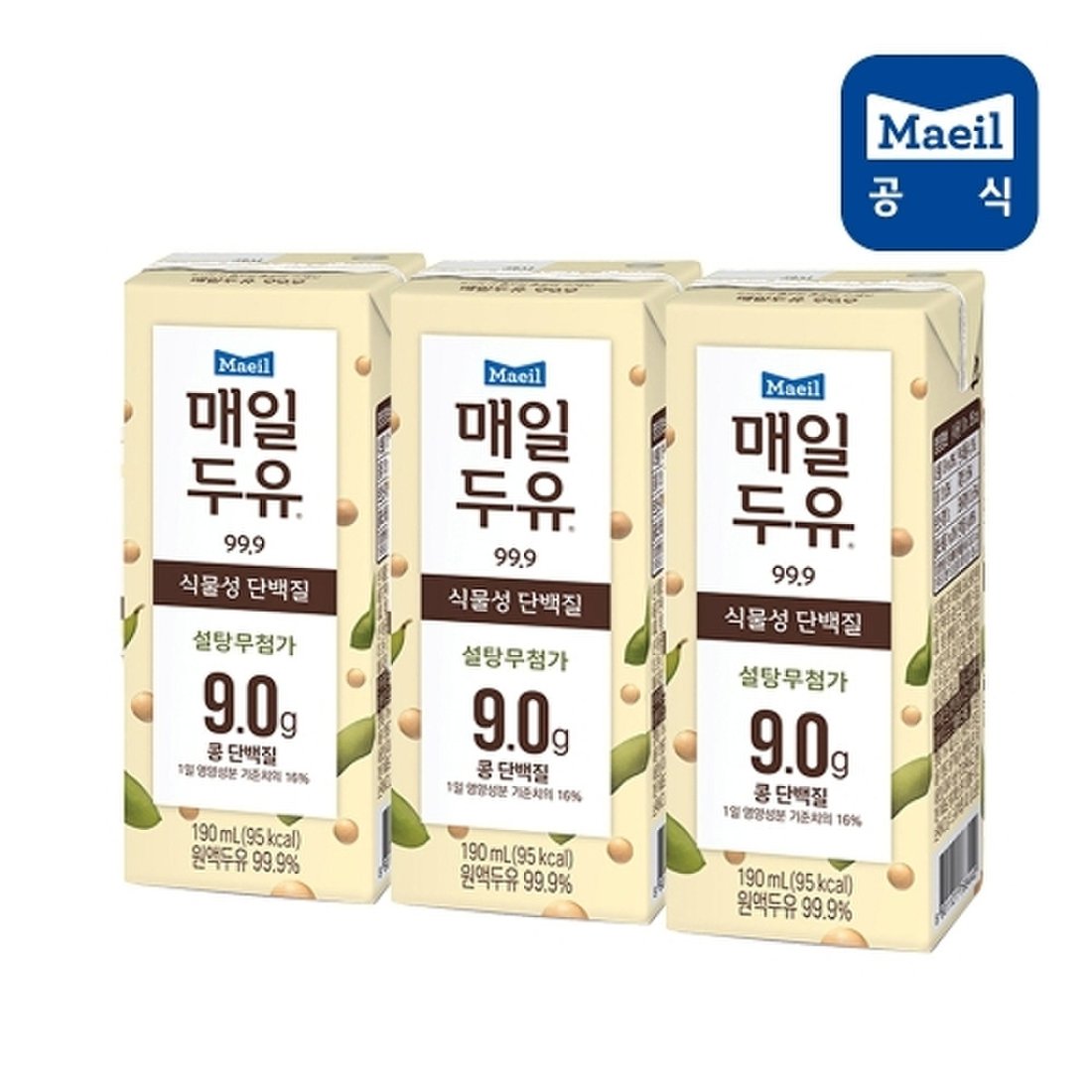 매일두유 99.9 두유 식물성 단백질 190ml 72팩/두유/음료/음료수, 믿고 사는 즐거움 SSG.COM