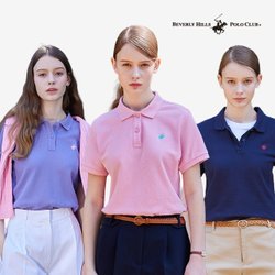 비버리힐즈폴로클럽 24SS 쿨 코튼 PK 반팔 티셔츠 3종, 여성 - SSG.COM