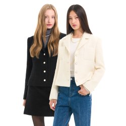 WOMAN 카라 울 트위드 자켓 [2COL] / WBC4L09507 - SSG.COM