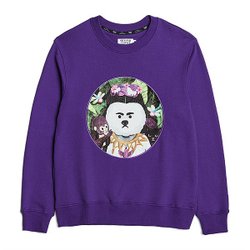 MODERN ART DOG PATCH SWEAT-SHIRTS PURPLE (6489180) - SSG.COM