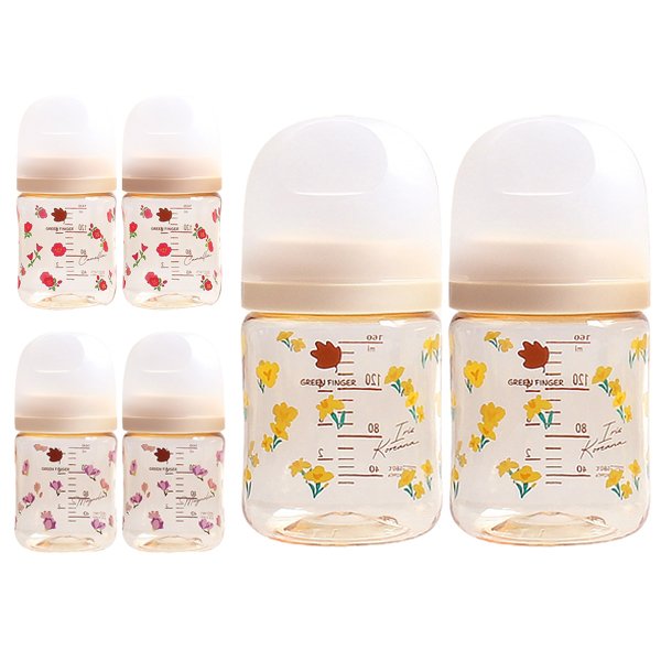 그린핑거 베베그로우 PPSU 디자인트윈팩 160ml (노꼭지) 동백 노랑붓꽃 목련 택1 - SSG.COM
