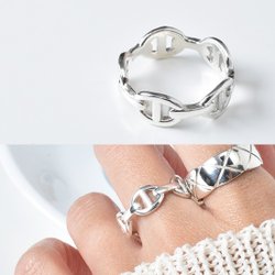 SILVER 925 정품순은 심플체인 볼드 샹달 은반지 - SSG.COM