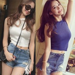 여성 나시 민소매 크롭 여자슬리브 탱크탑 DS슬리브 - SSG.COM