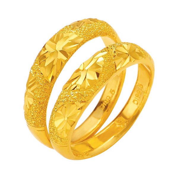 여자 순금 반지 원형 컷팅 샌딩 24K 11.25g 쌍가락지 - SSG.COM